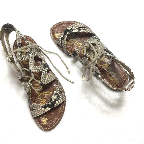 Sam Edelman | Shoes | New Sam Edelman Gladiator Python Print Sandals ...
